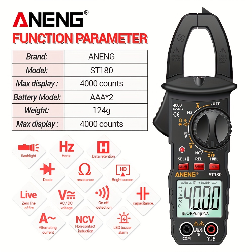 st180 4000 digital clamp meter ac current - Temu Canada
