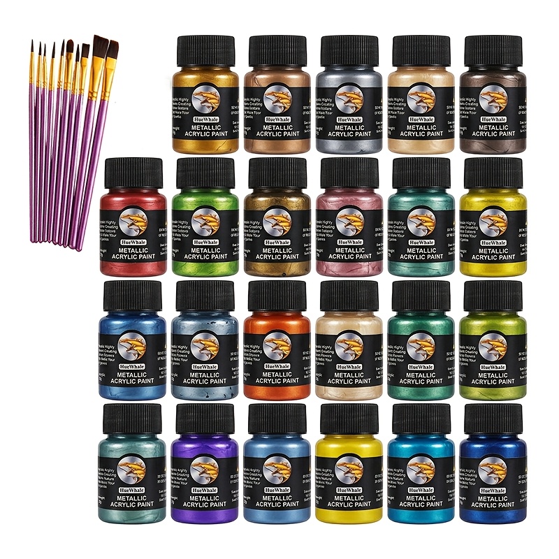 metallic acrylic paint sold on Temu Australia