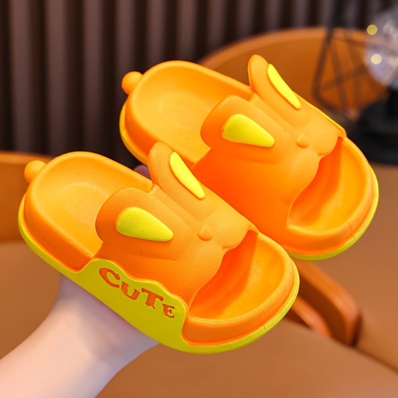 Casual Cute Bunny Open Toe Slippers Boys Quick Dry - Temu United Kingdom