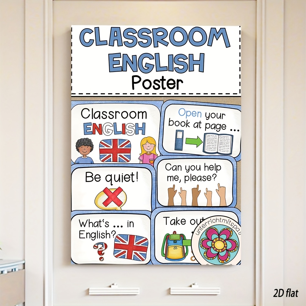 High School English Classroom Posters CLASSROOM LANGUAGE English ESL