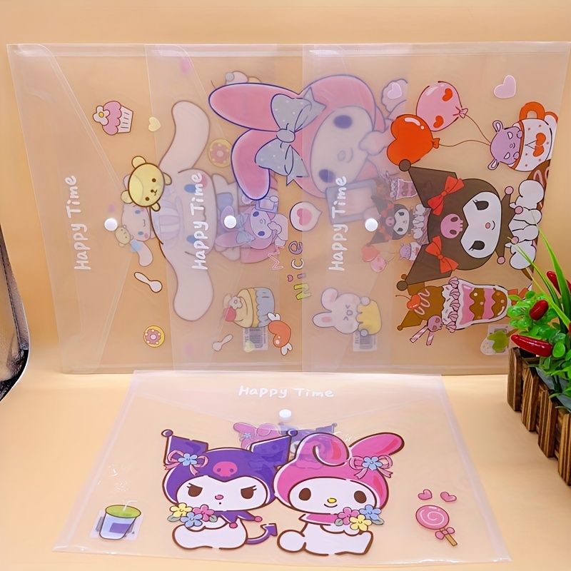 Cute Cartoon File Bags A4 Size Cartoon Animation Design - Temu
