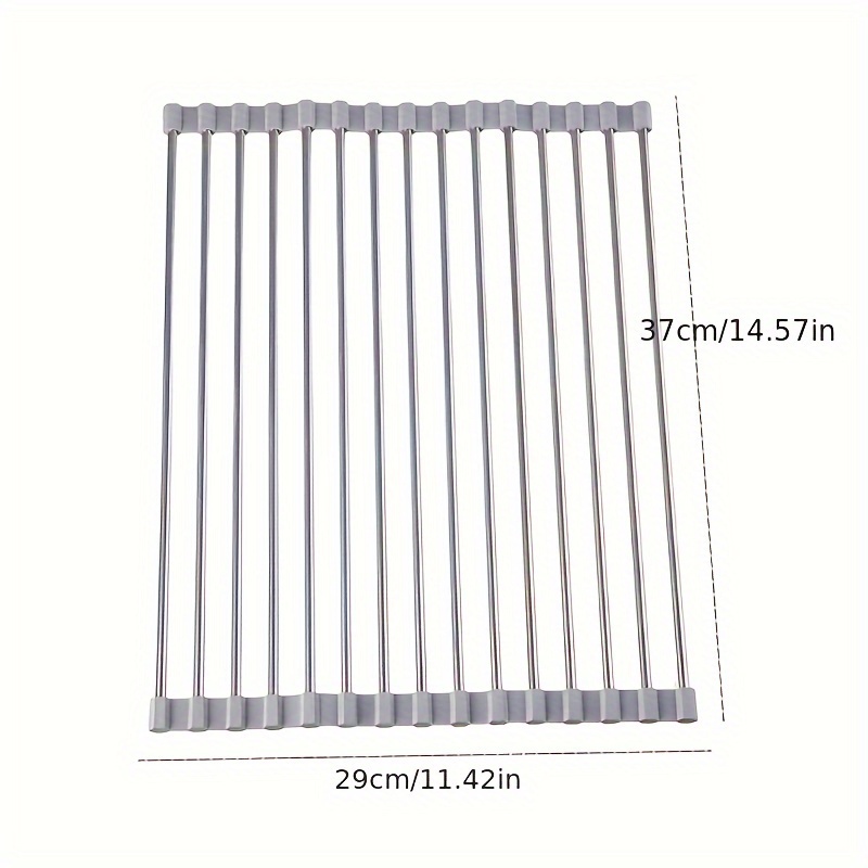 space saving stainless steel roll dish rack sink foldable - Temu