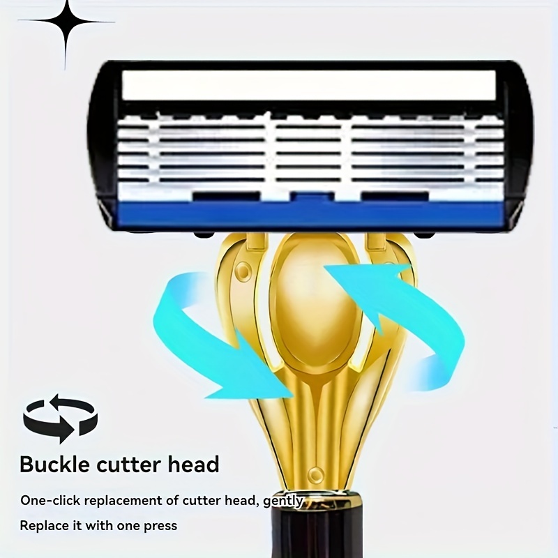 6-layer Blade Safety Razors For Men - Beard And Mustache Shaving Kit ...