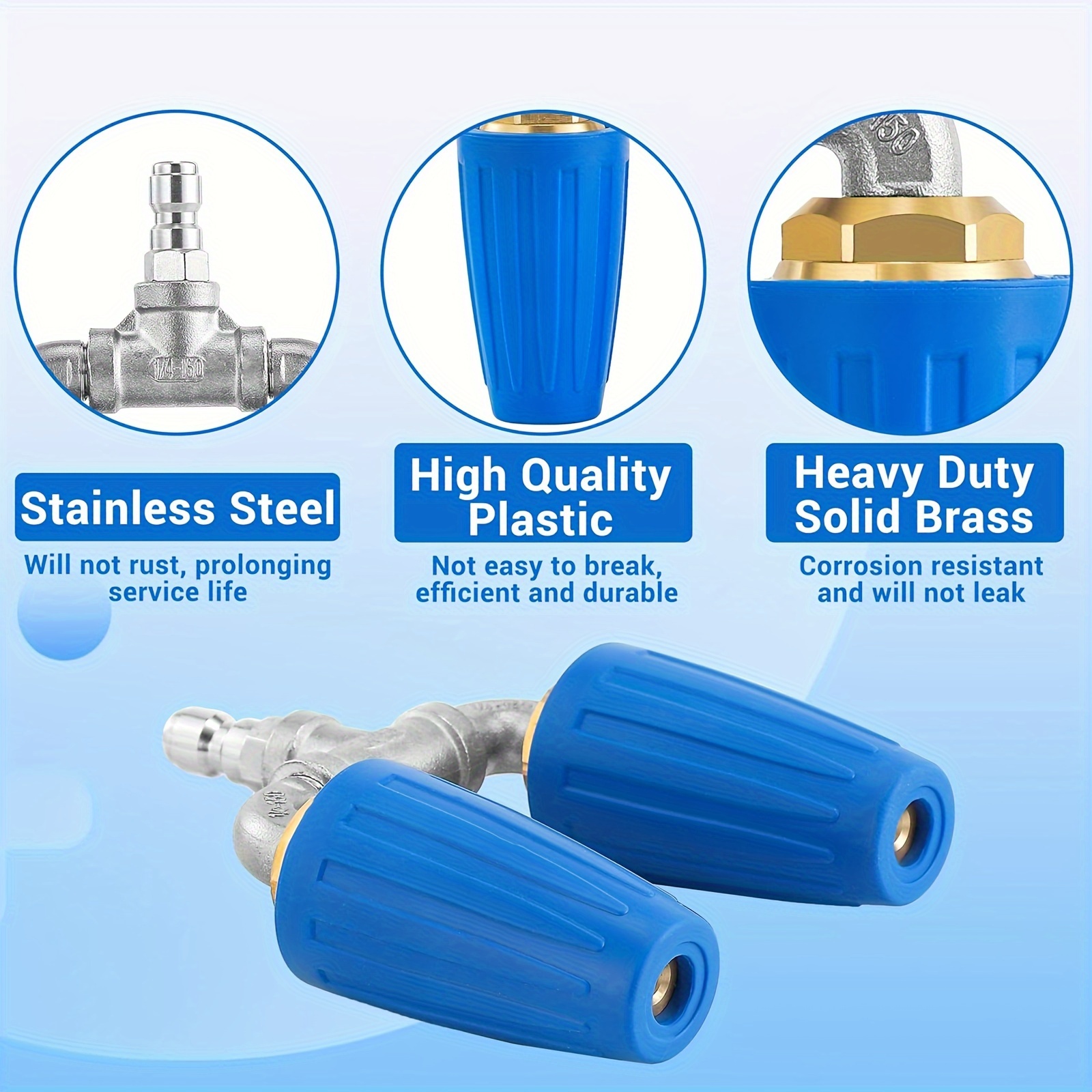 High Pressure Washer Double Turbo Nozzle Aluminum High - Temu