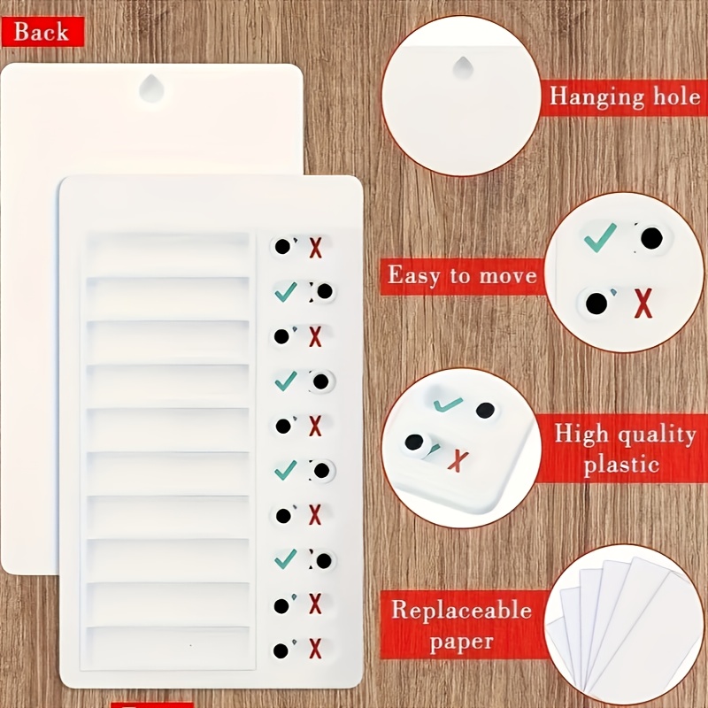2 Checklist Boards + 15 Cardstocks Daily Schedule List Board - Temu United