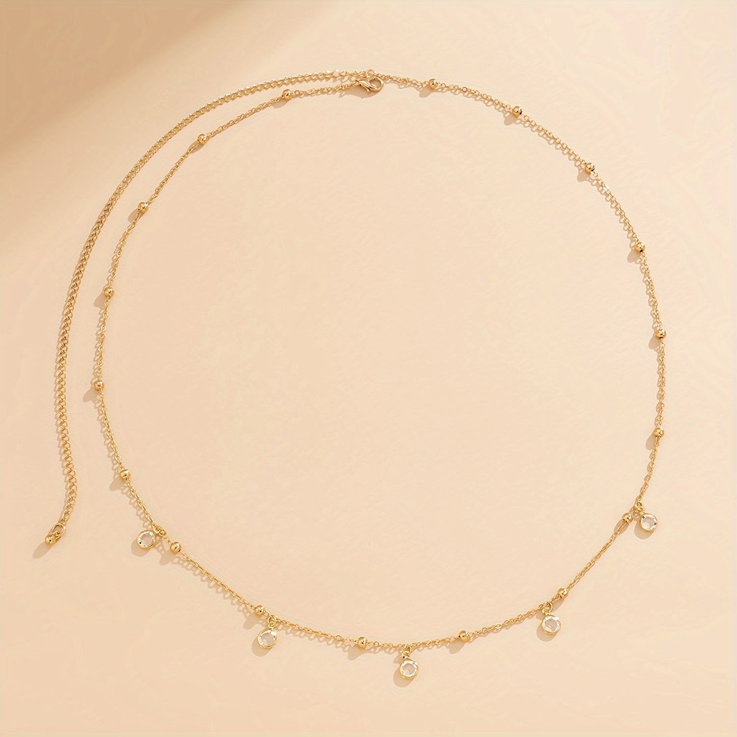 Rhinestone Beaded Chain Waist Chain Sexy Vintage Bohemian - Temu United ...