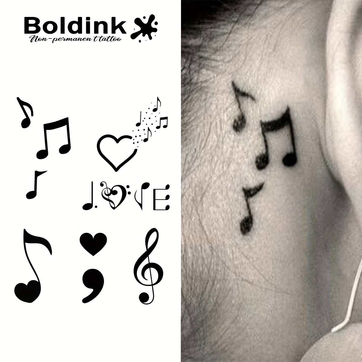 Music Note Matching Tattoos