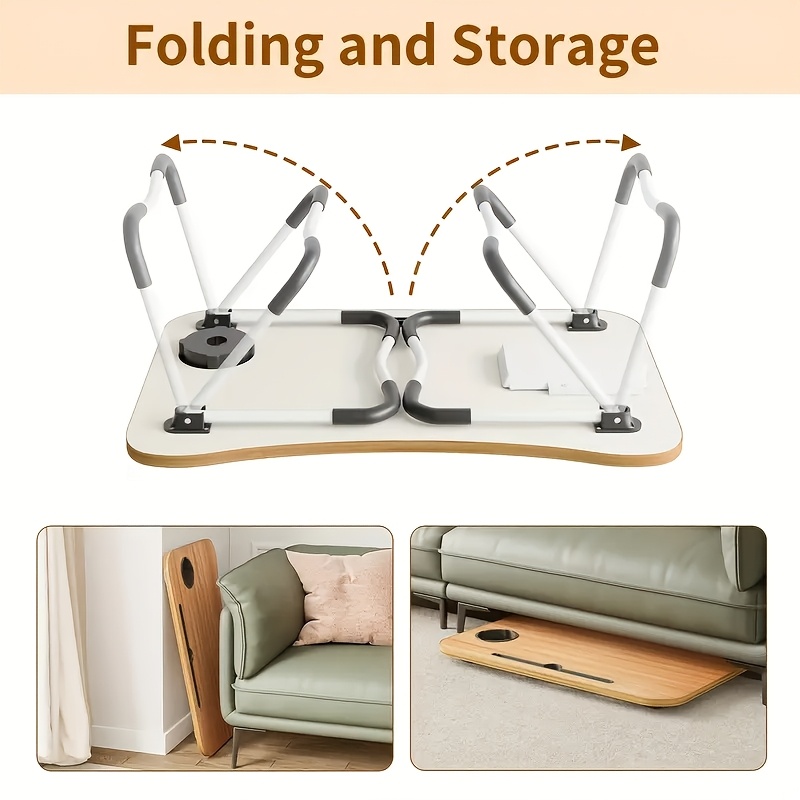 Metal Folding Desk Versatile Bed Study Computer - Temu