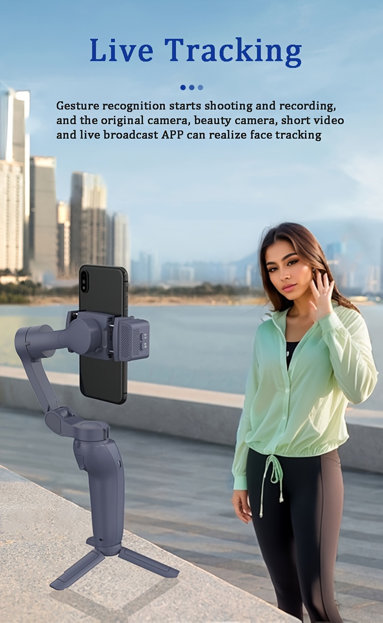 F12 Foldable 3 axis Handheld Smartphone Gimbal Stabilizer - Temu Malaysia