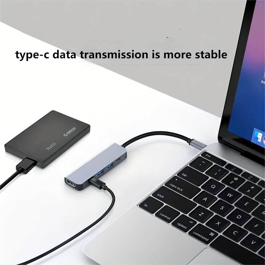 5-in-1 Usb-c Hub Docking Station Multifunction Adapter Type-c Hub With ...