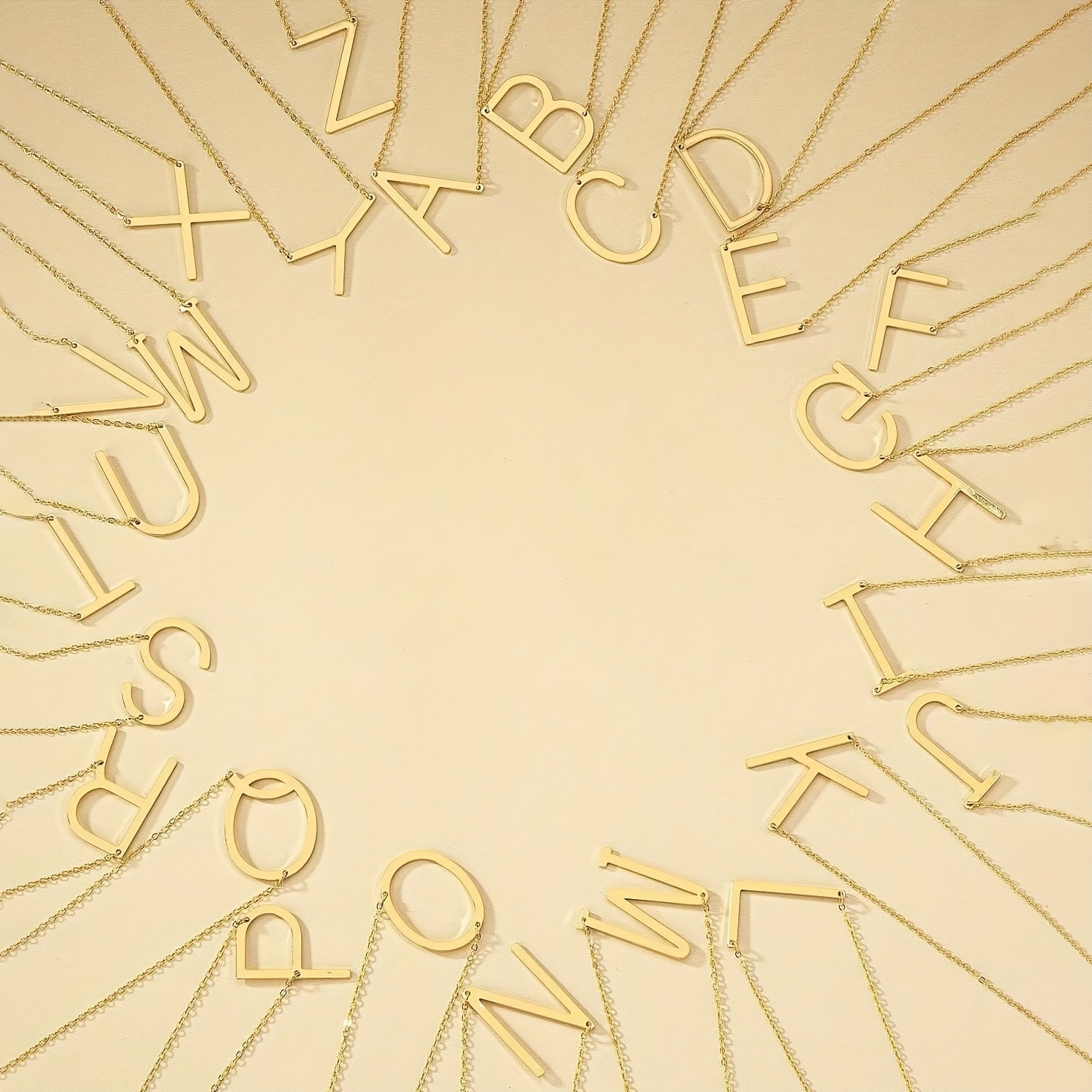 26 English Letters Necklace Simple Classic Initial Letter - Temu United ...