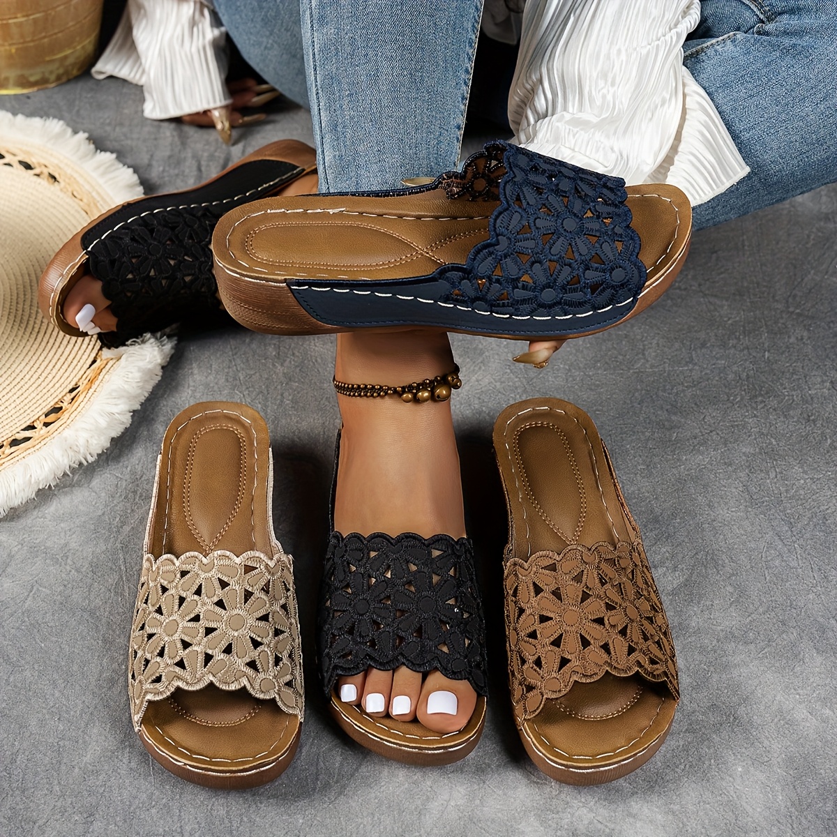 womens sandals sold on Temu United States
