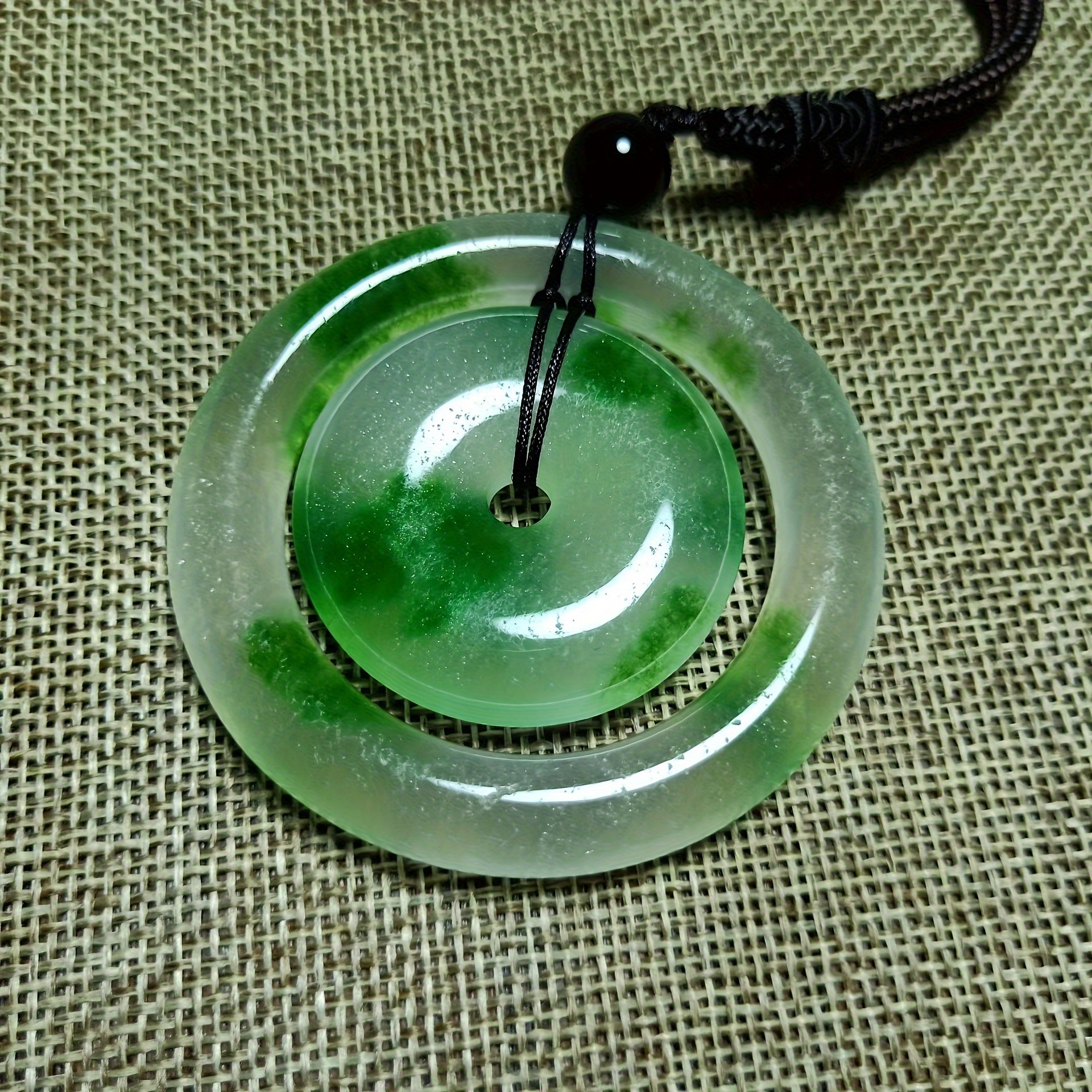 Ice Species Mother Child Ring Buckle Jade Pendant Sweater - Temu United ...