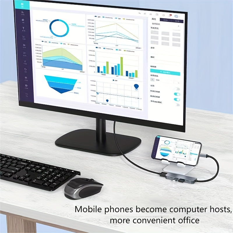 5-in-1 Usb-c Hub Docking Station Multifunction Adapter Type-c Hub With ...