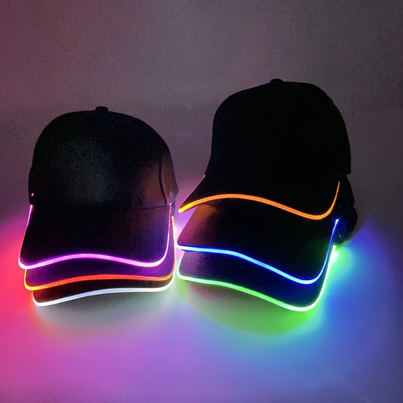 LED Light Up Baseball Cap Parties Carnivals Hip Hop Performances Batteries