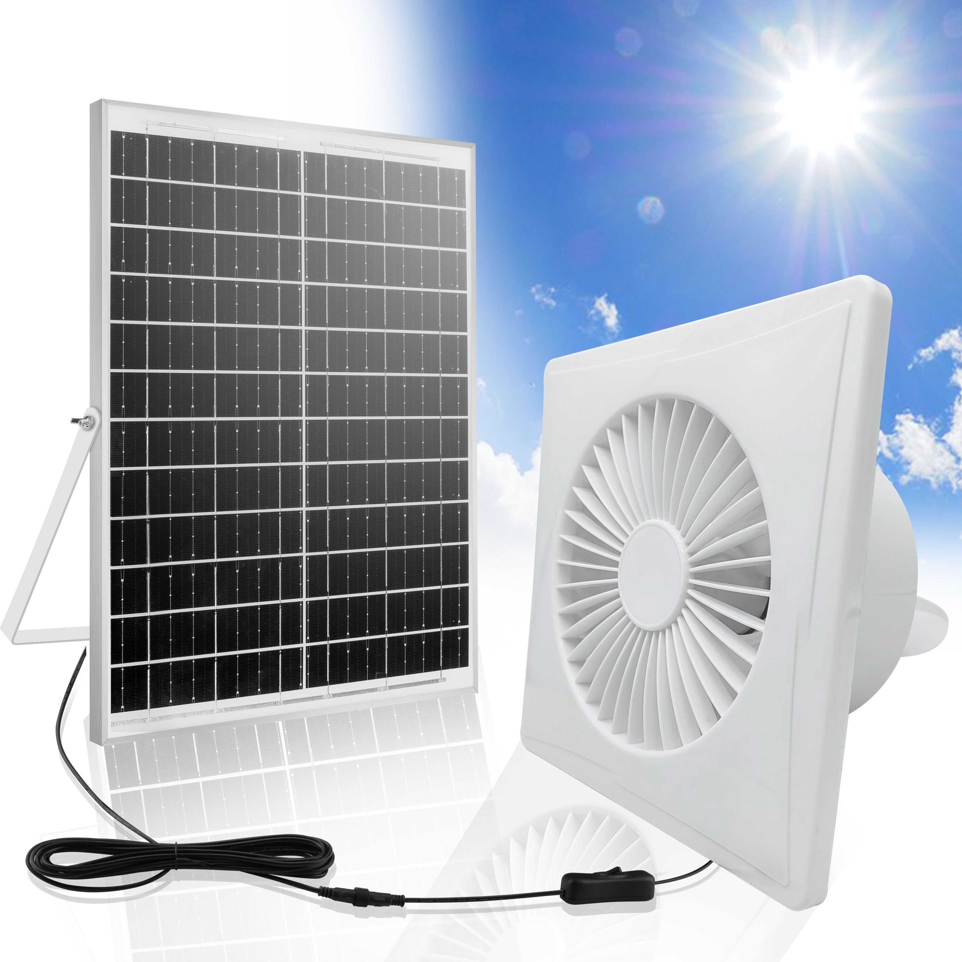 Solar Fan For Circulating Heater