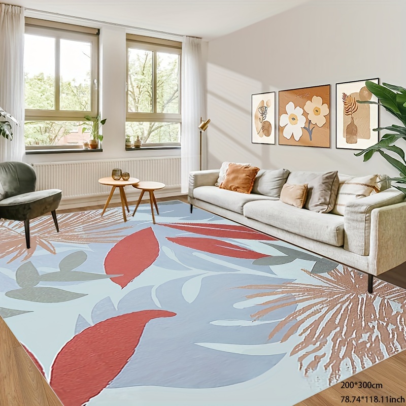 Living Room Bedroom Faux Cashmere Area Rug Scandinavian Blue - Temu ...