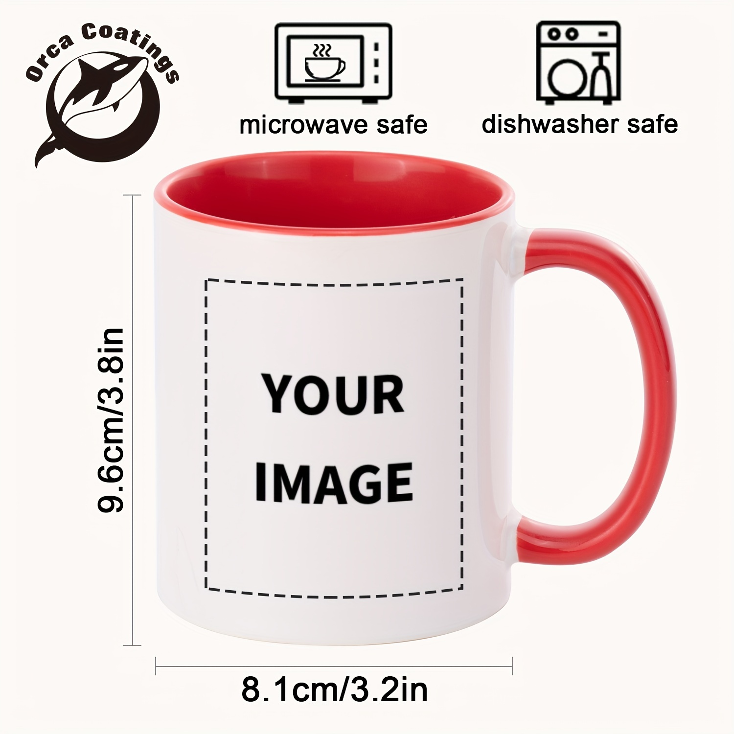 Custom Two tone Ceramic Mug Colorful Handle - Temu