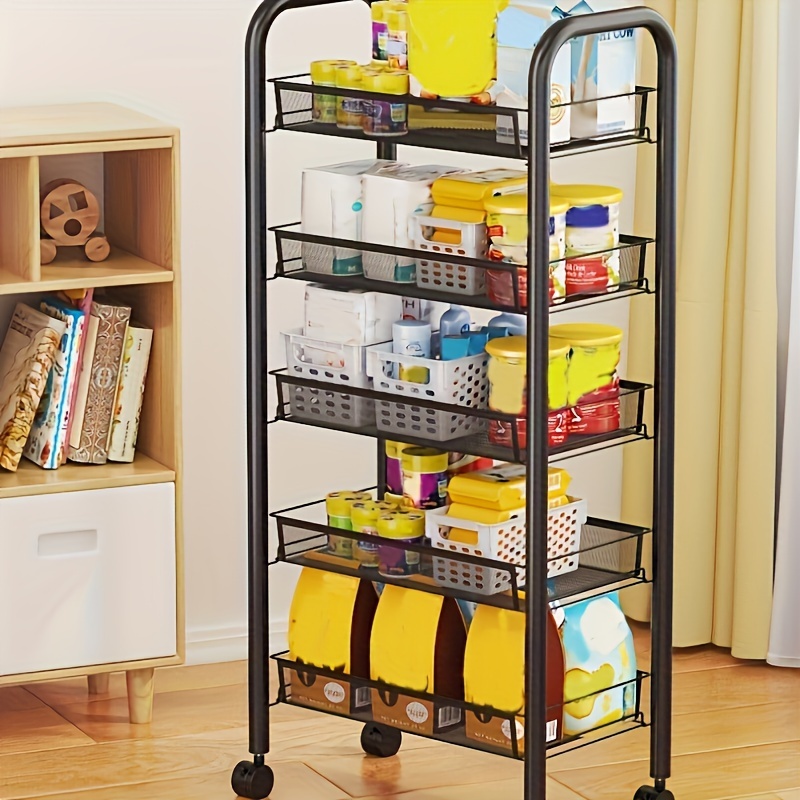 3 tier Storage Utility Cart Handles Wheels Versatile - Temu