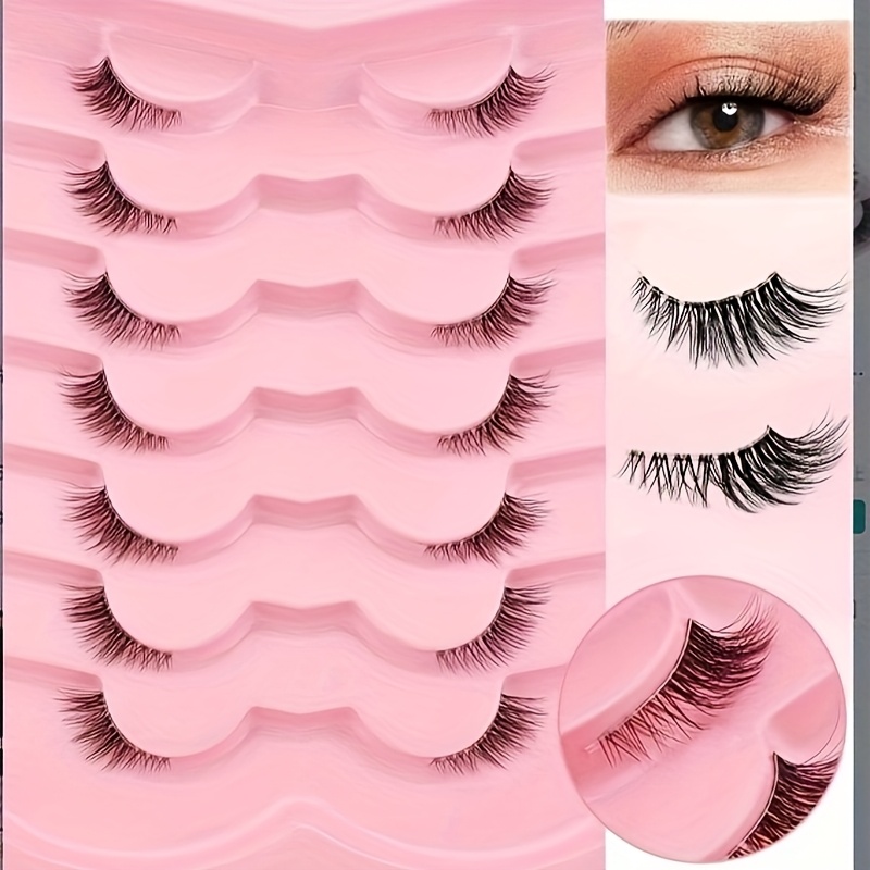 short false eyelashes sold on Temu United States
