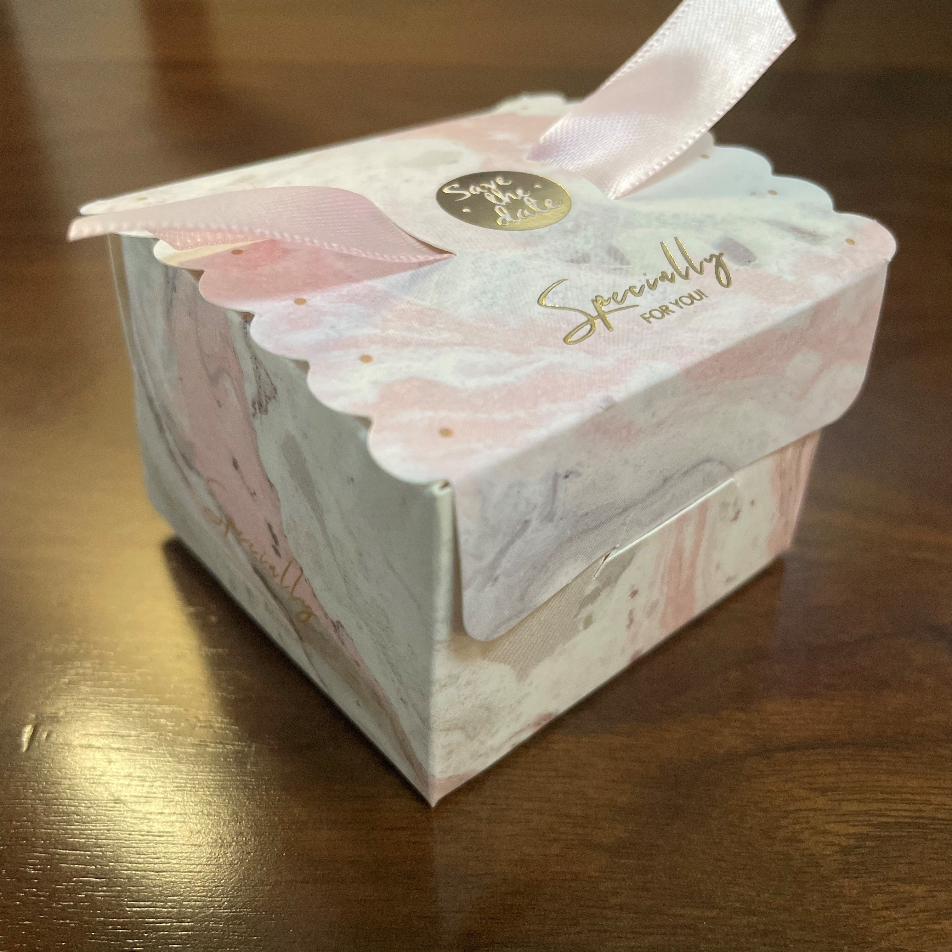 elegant square wedding favor boxes golden bowknot perfect - {region_name}