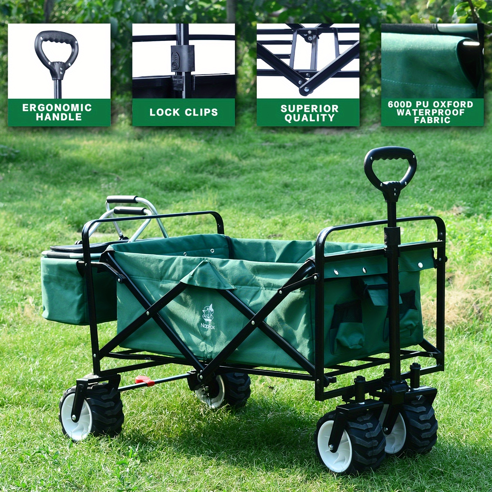 Collapsible Wagon Wagons Carts Foldable Grocery - Temu