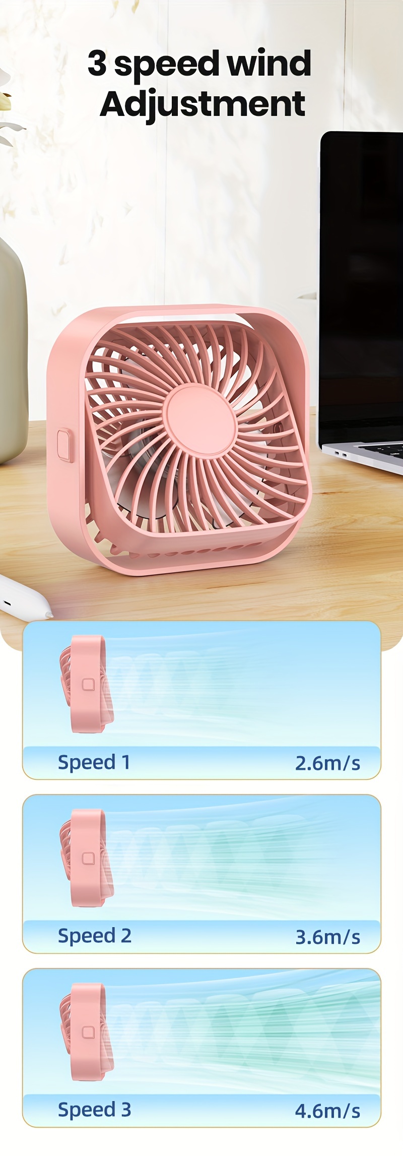 K51 Portable Mini Usb Desk Fan High Quality Brushless - Temu New Zealand