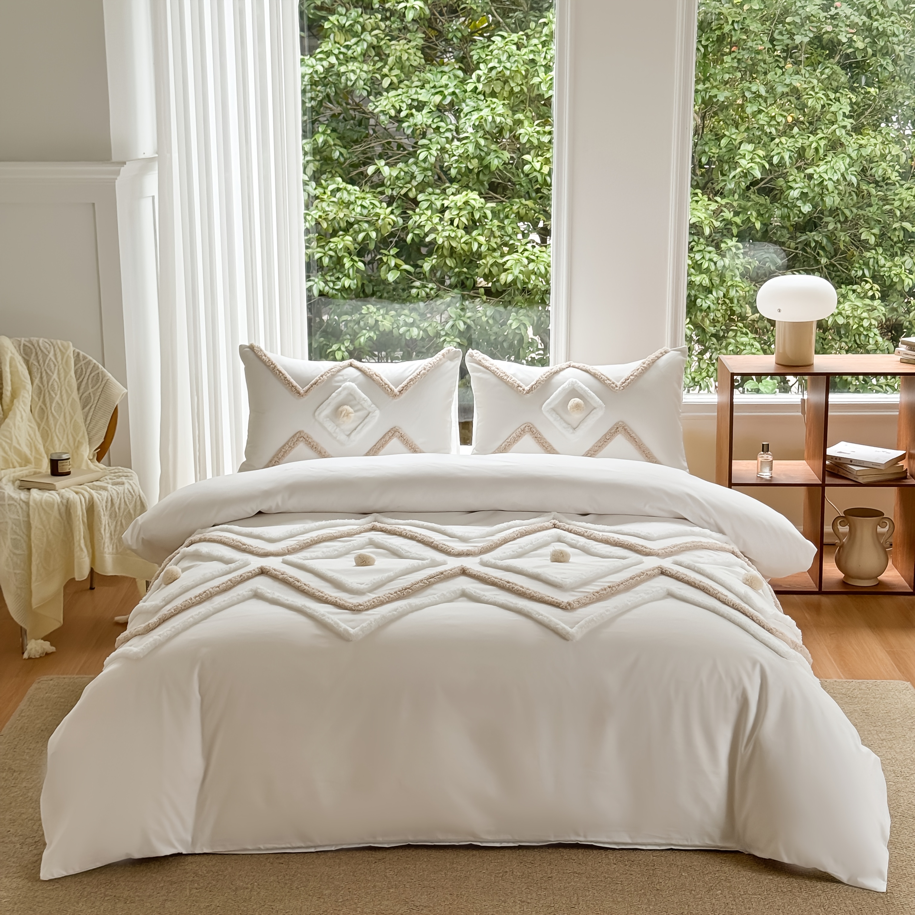 beige duvet cover sold on Temu United States