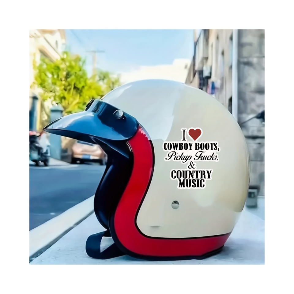 " Love Cowboy Boots Pickup Trucks Country Music" Pvc Decal - Temu