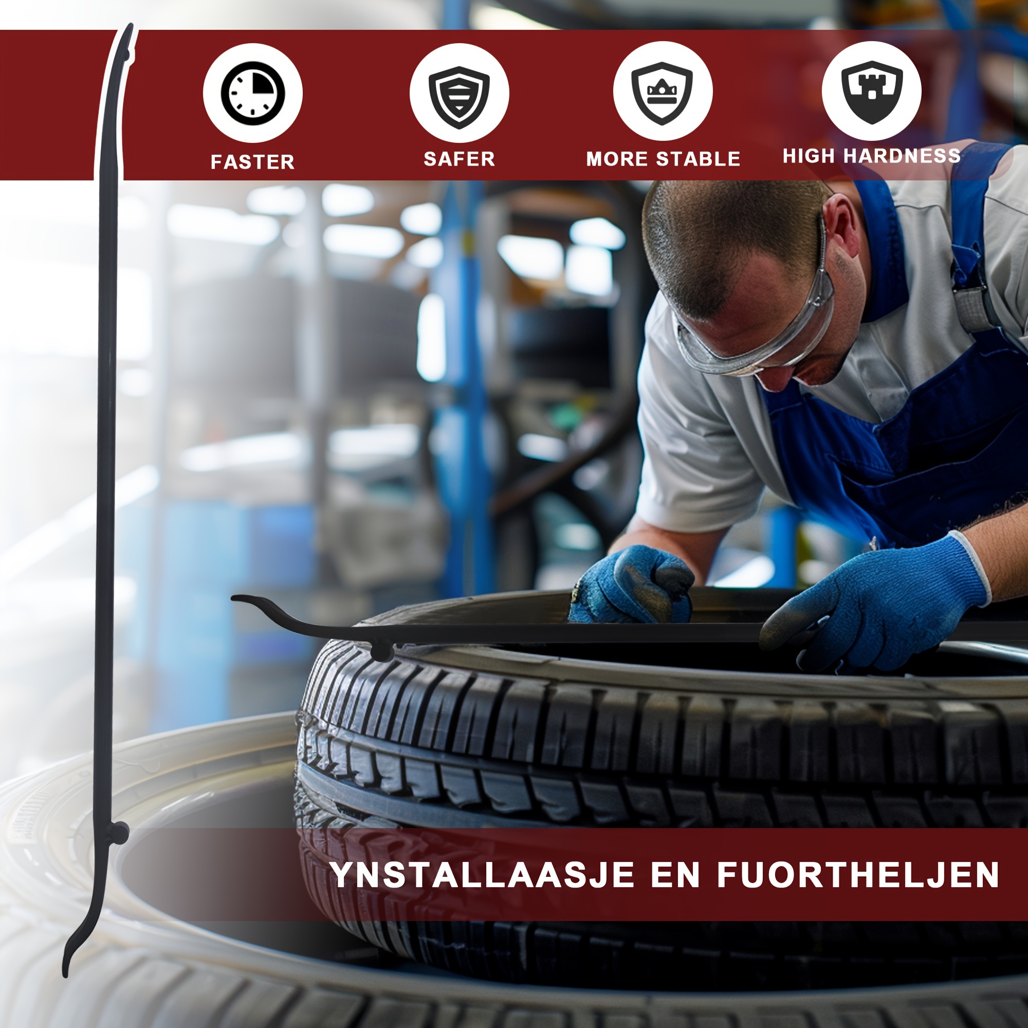 2pcs Tire Bar, Tire Iron, Tire Tools For Changing Tubeless Tires, Cars ...