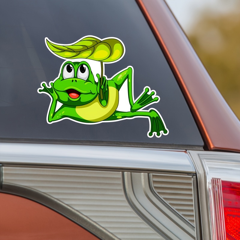Funny Frog Cartoon Animal Decal Stickers For Car Bumper, Rear Window ...