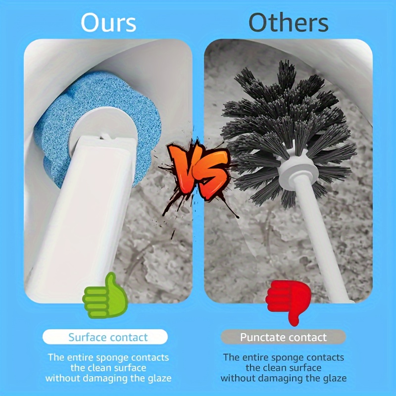 Easy clean Disposable Toilet Brush Heads Built in Cleaner - Temu Canada
