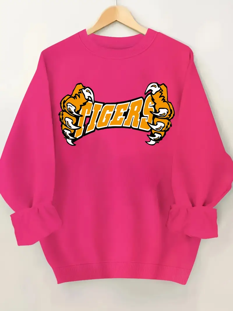 Plus Size Graphic Print Sweatshirt Crew Neck Casual Temu South Africa