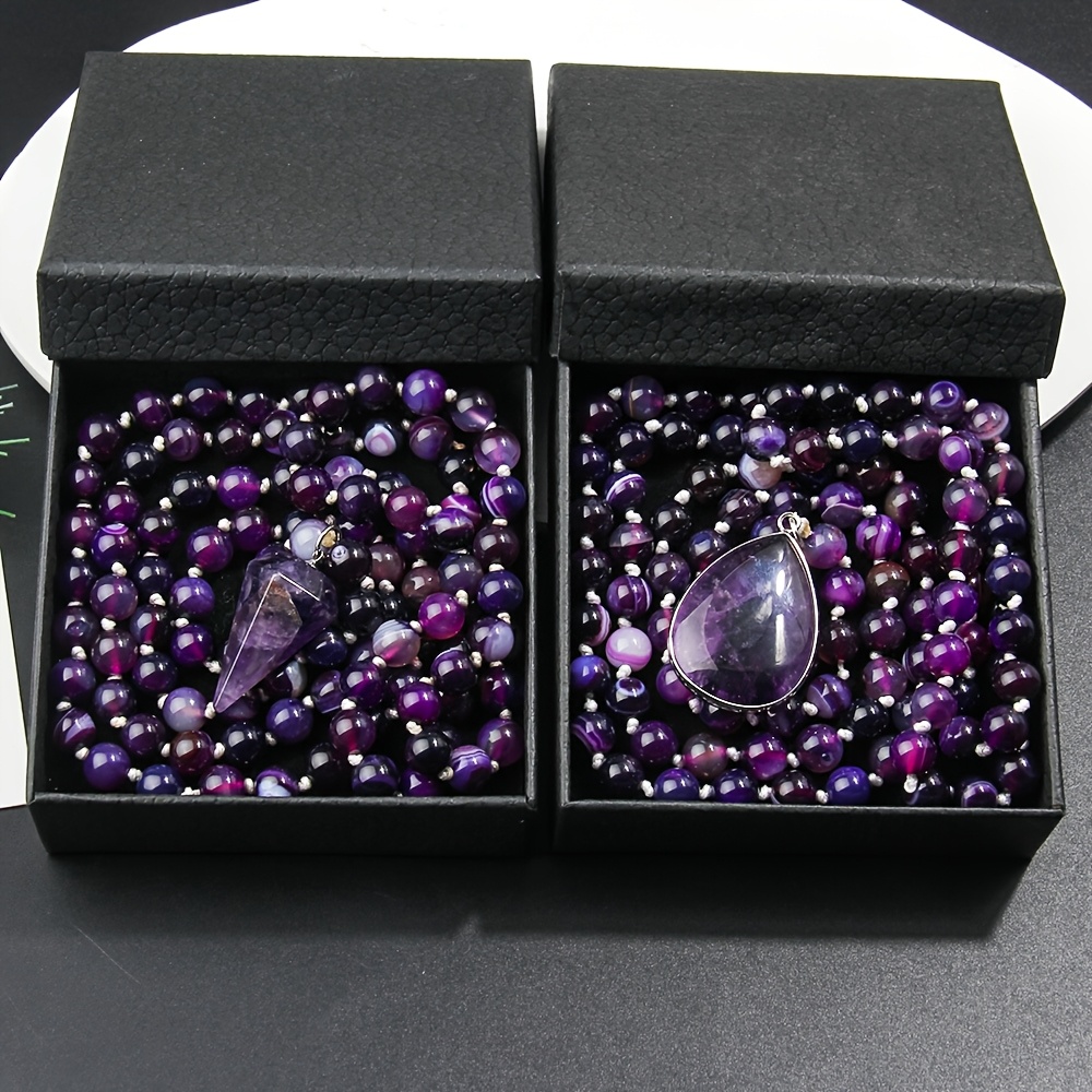 purple necklaces sold on Temu United States