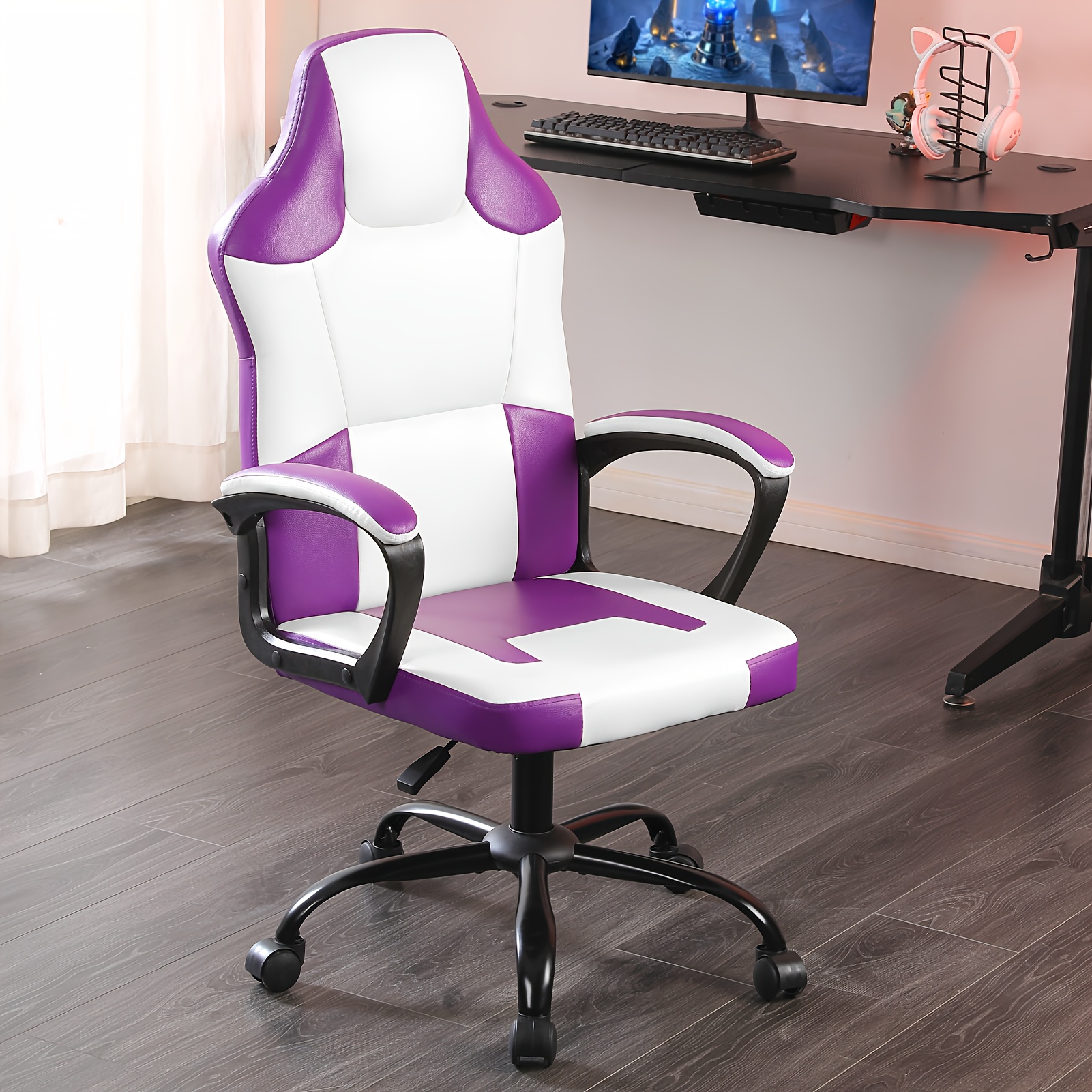 ergonomic gaming chair adults leather Temu