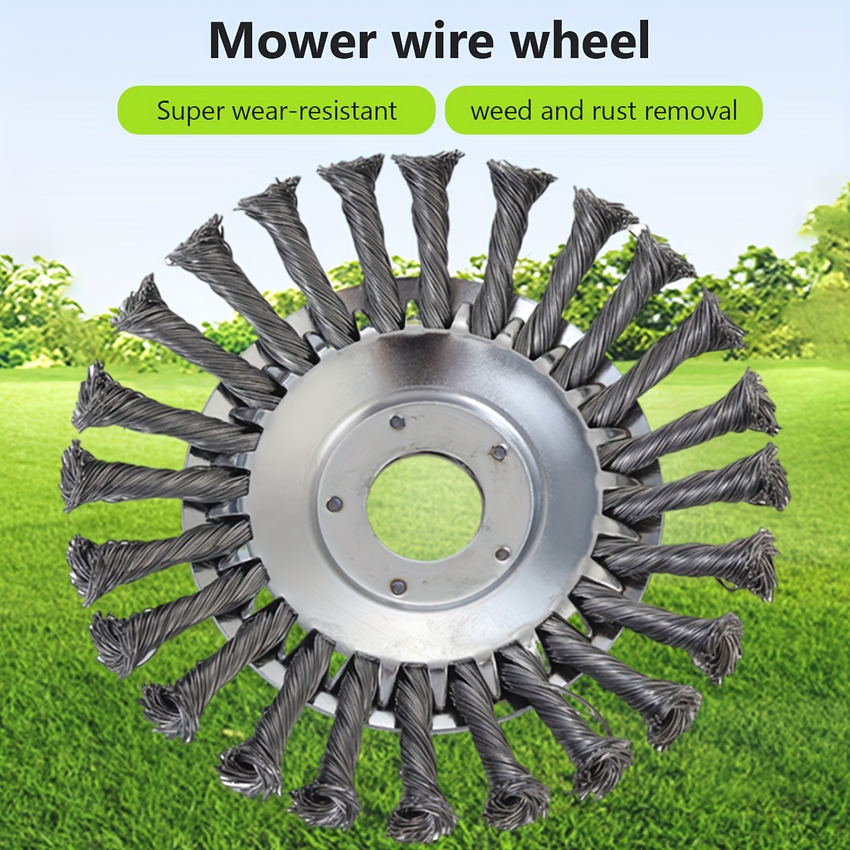 Weed Trimmer Universal Steel Wire Trimmer Head, 6 Inch Steel Wire Grass ...
