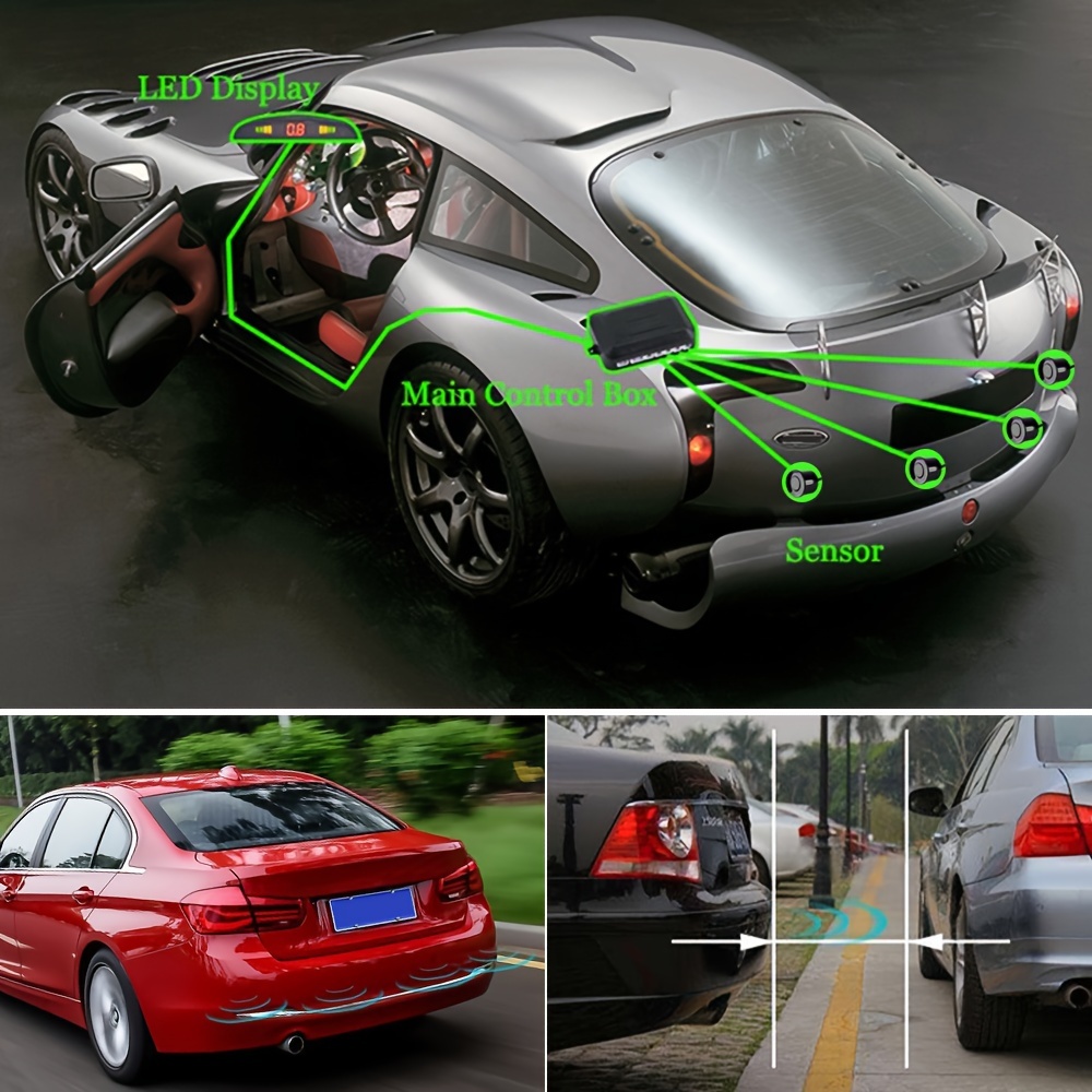 Beepzoo Car Reverse Sensor Reversing Parking System Kit 4 Sensors ...
