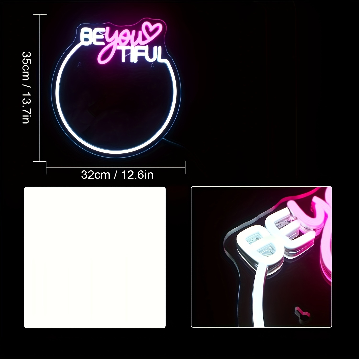1pc Specchio Beyoutiful Neon Sign Decorazione Murale Regalo - Temu Italy
