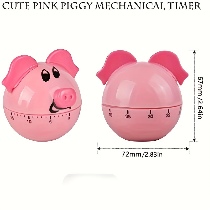 1pc Pink Timer Mechanical Timer Animal Cooking Timer Digital Timer ...