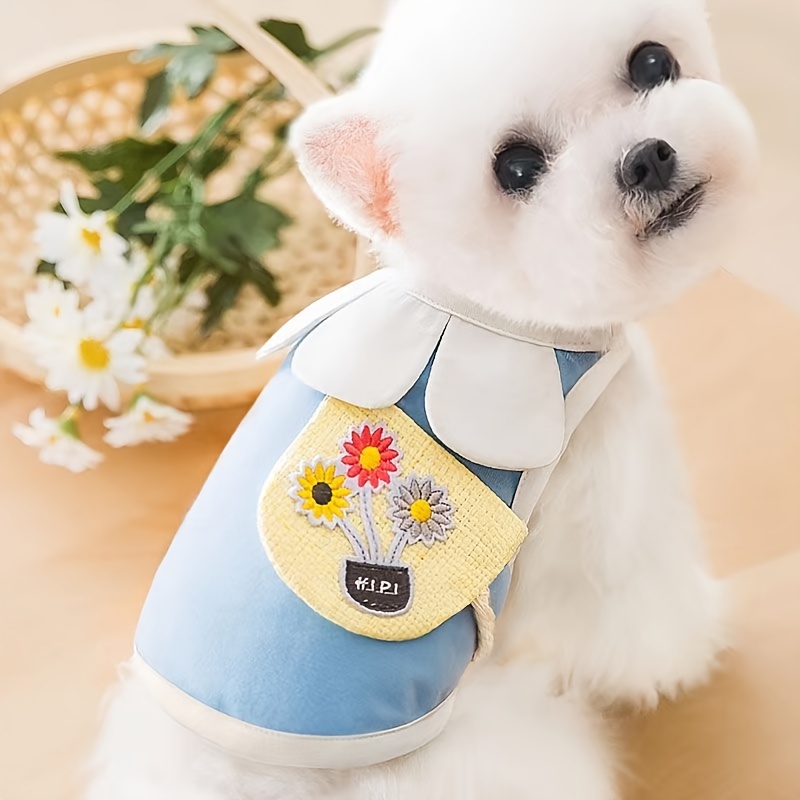 Dog Sunflower Dress Dog Summer Dress Soft Breathable Dog Outfits Pet ...