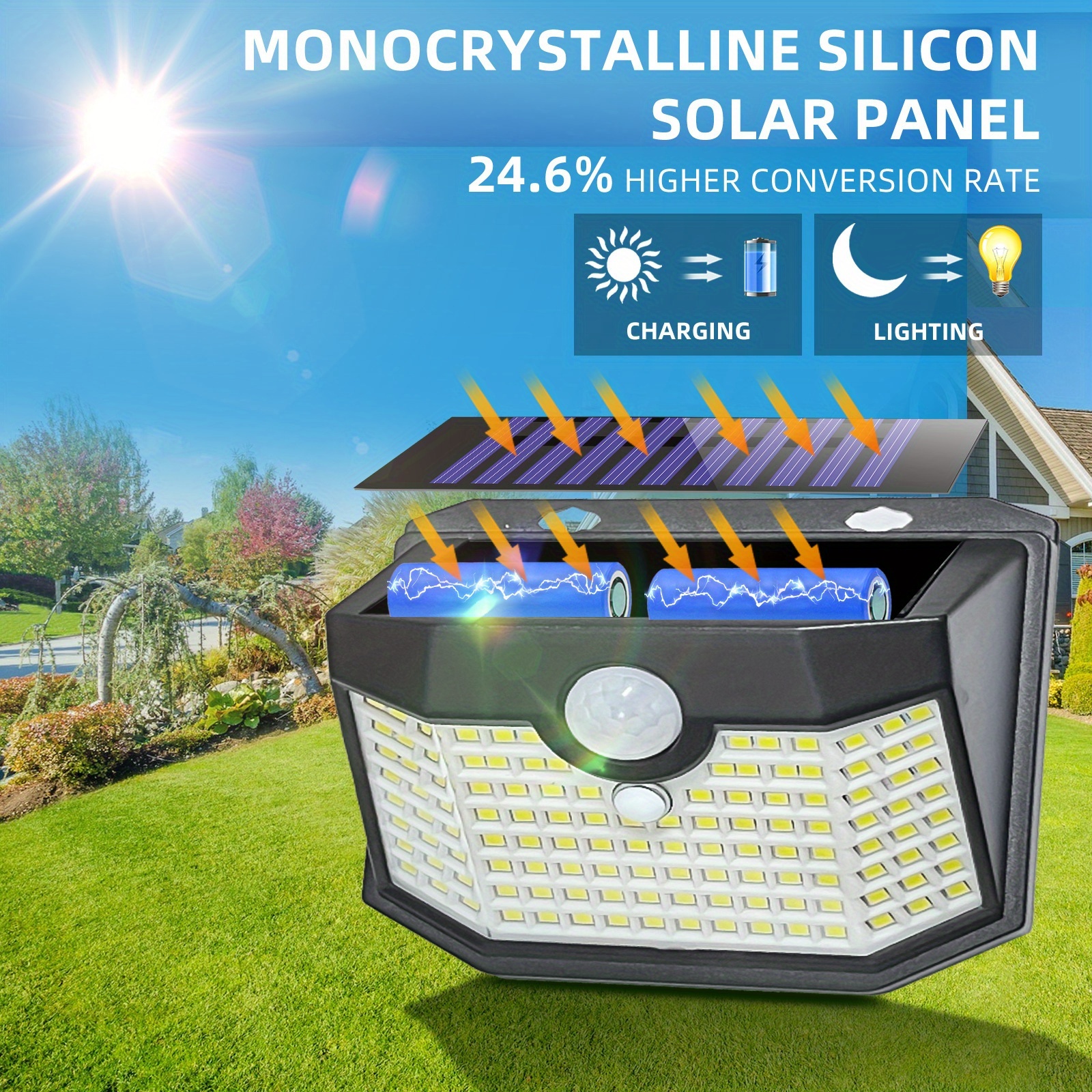 solar lights outdoor sold on Temu United States