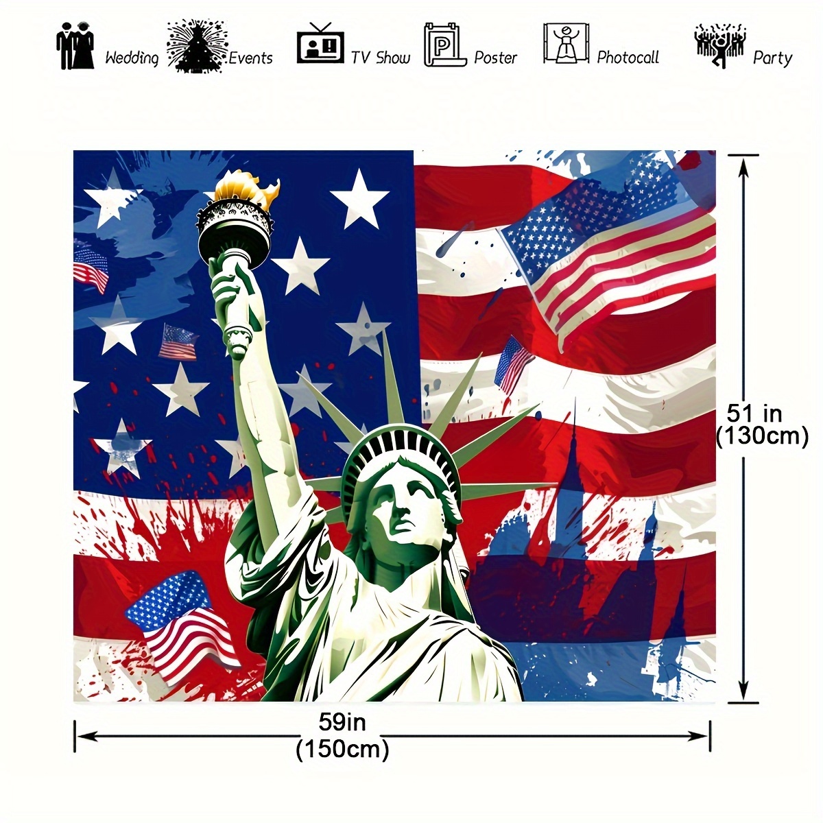 4th July Backdrop Backdrop Photography - Temu