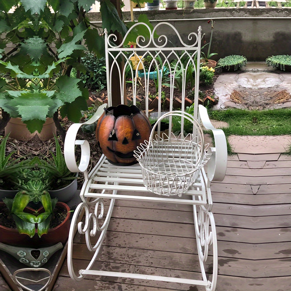 Vintage European style Wrought Iron Rocking Chair Single - Temu