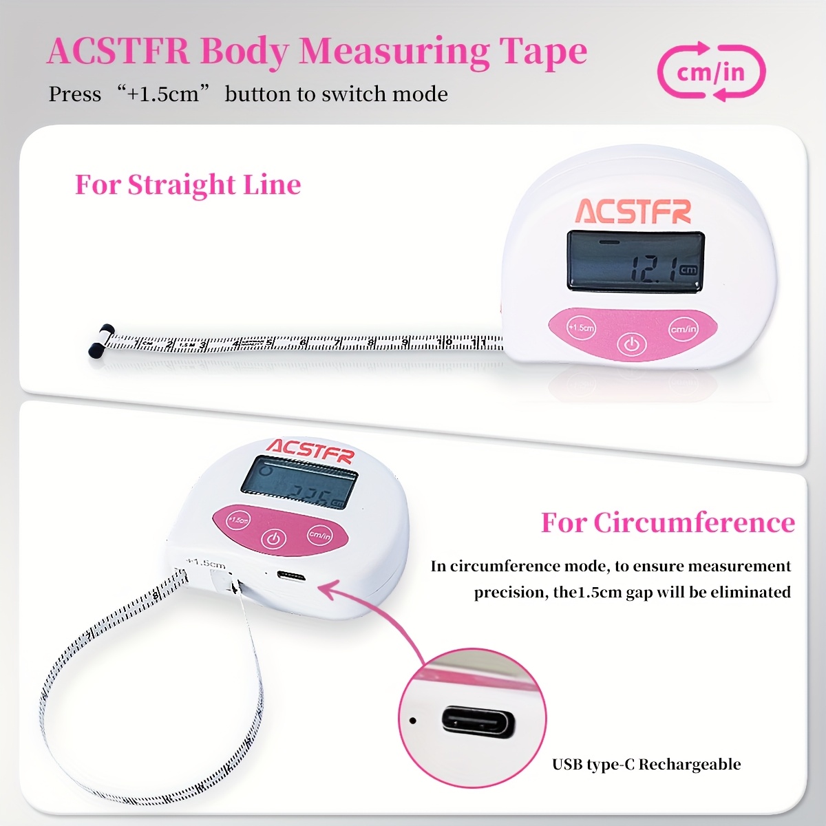 smart measuring tape sold on Temu United States