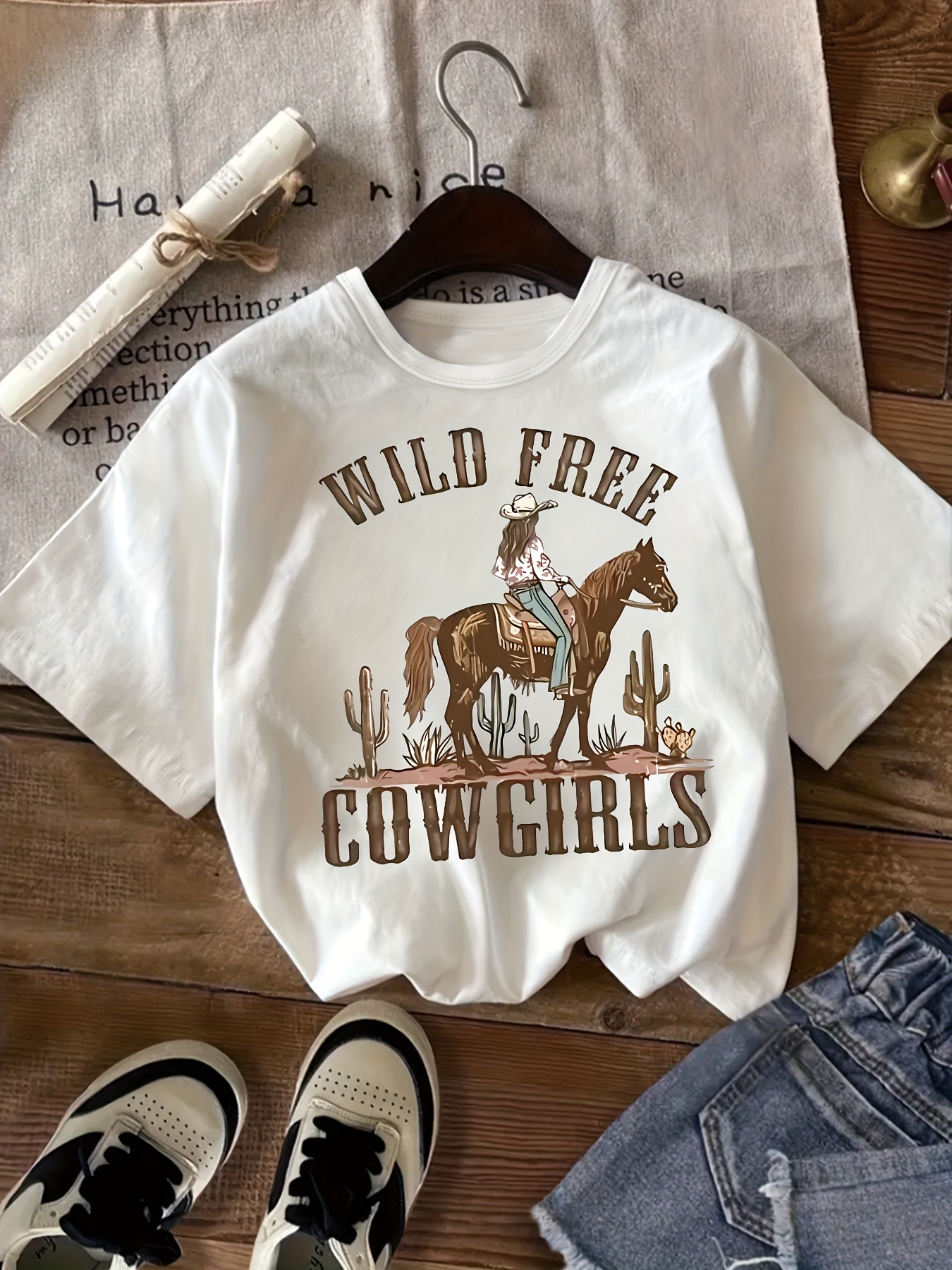 cowgirl tshirt sold on Temu United States