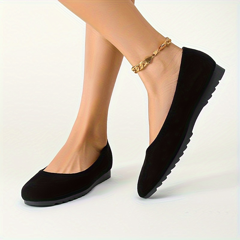 Womens Solid Color Flat Shoes Comfy Round Toe Slip Shoes - Temu United ...