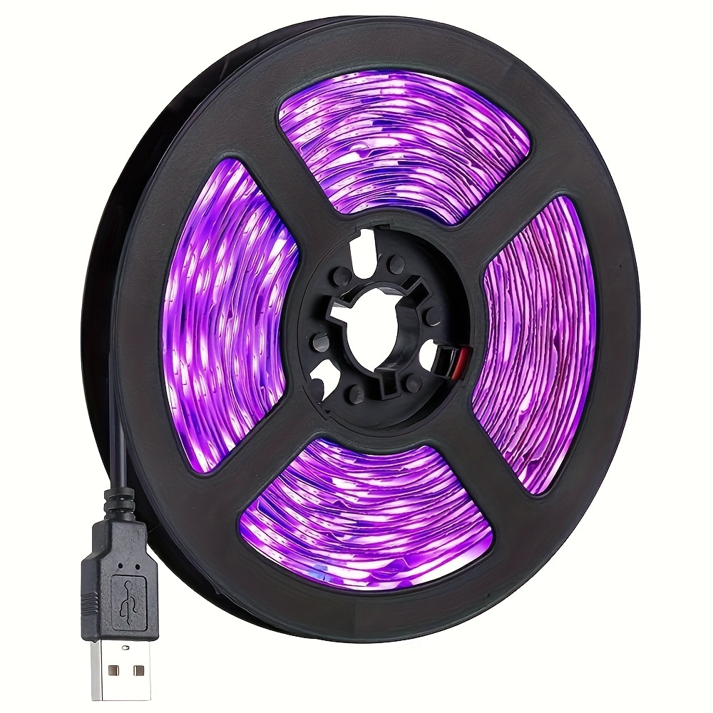 Black Light Strip Usb+battery Box Adhesive 150/300leds - Temu New Zealand