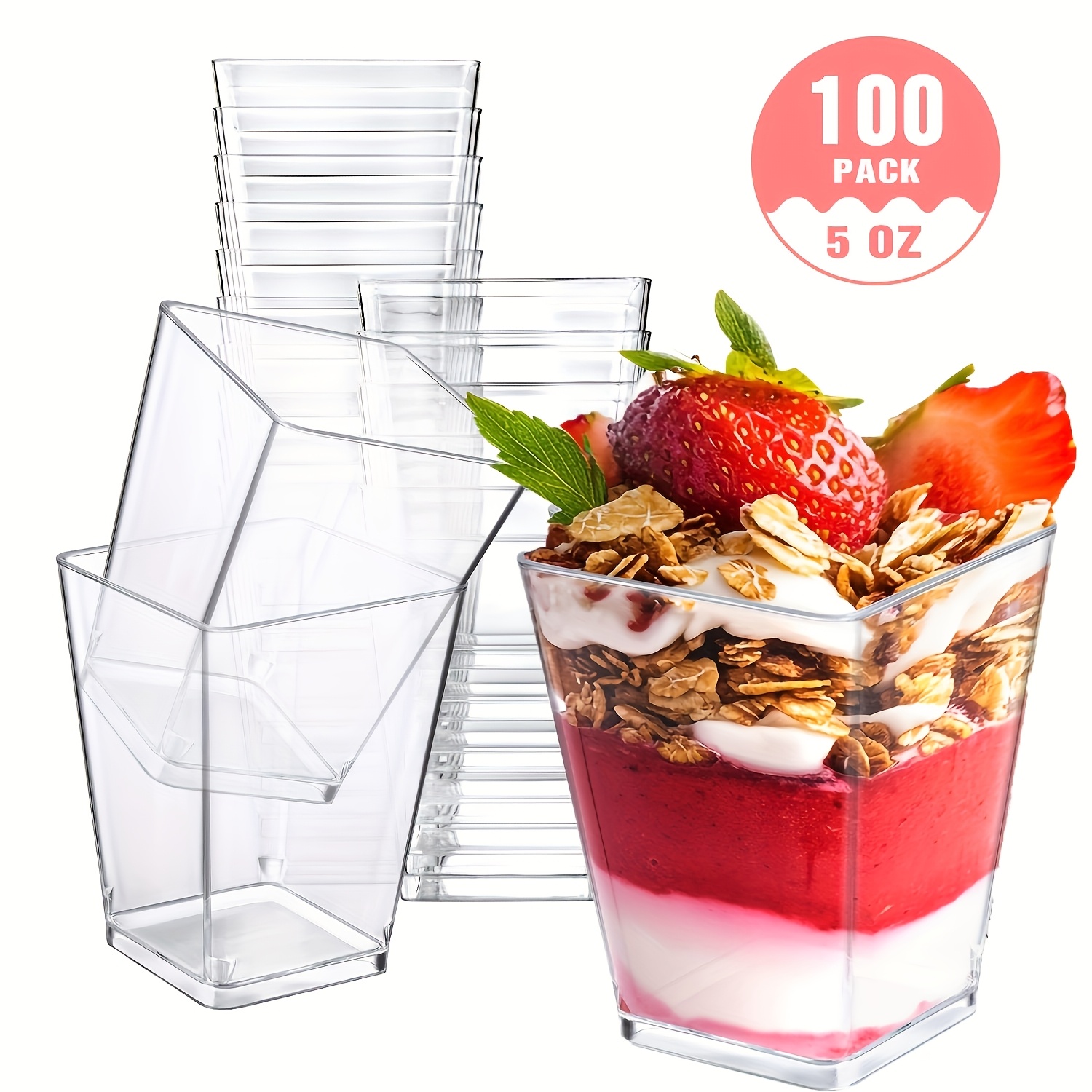 plastic dessert cups sold on Temu United States