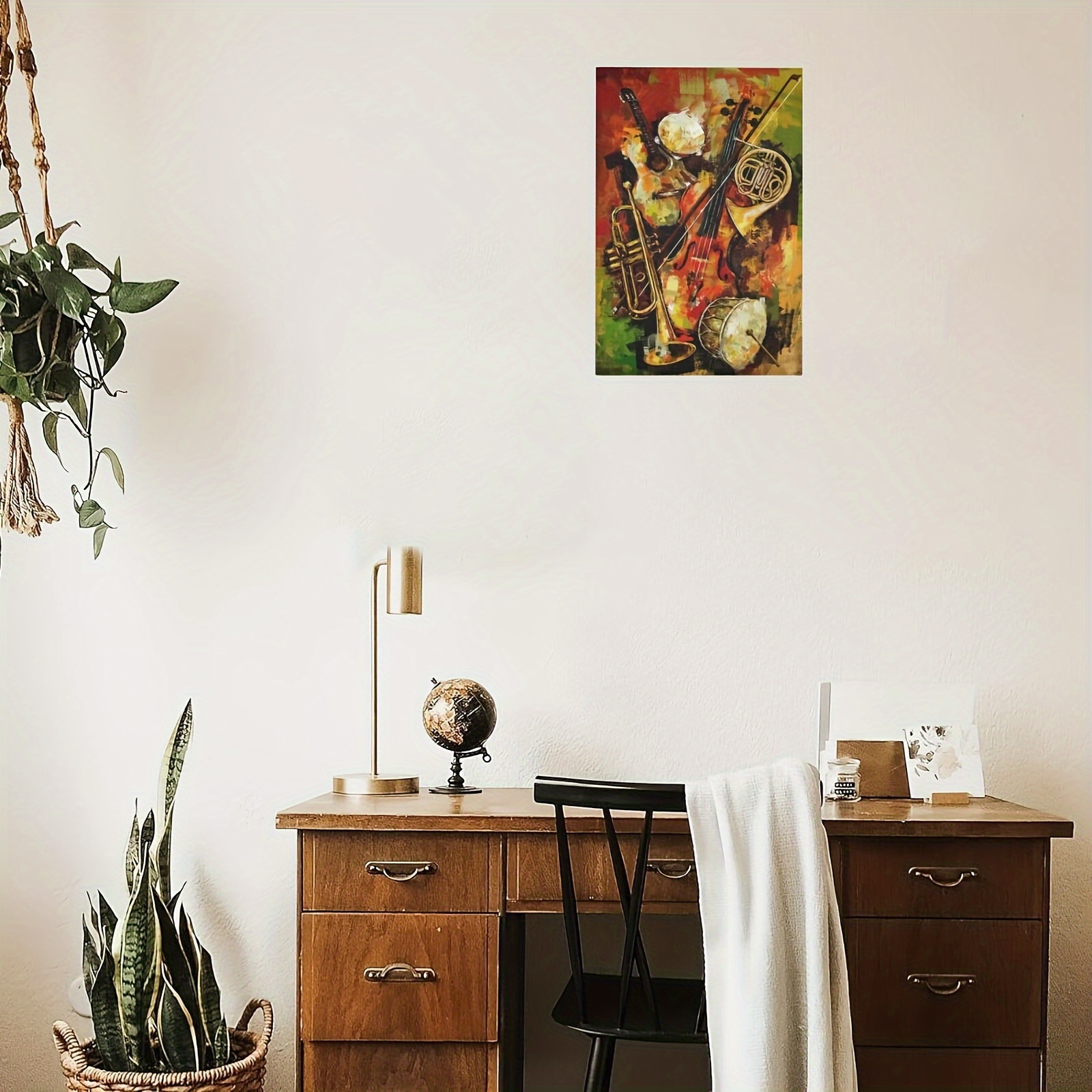 Art Retro Music Canvas Wall Art Abstract Guitar Drum Violin - Temu ...