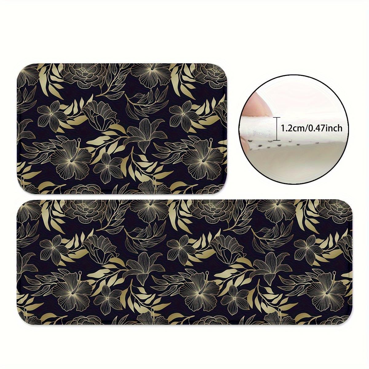 Carpet Kitchen Mat Leaf Floor Mat Kitchen Runner Rug Durable - Temu ...